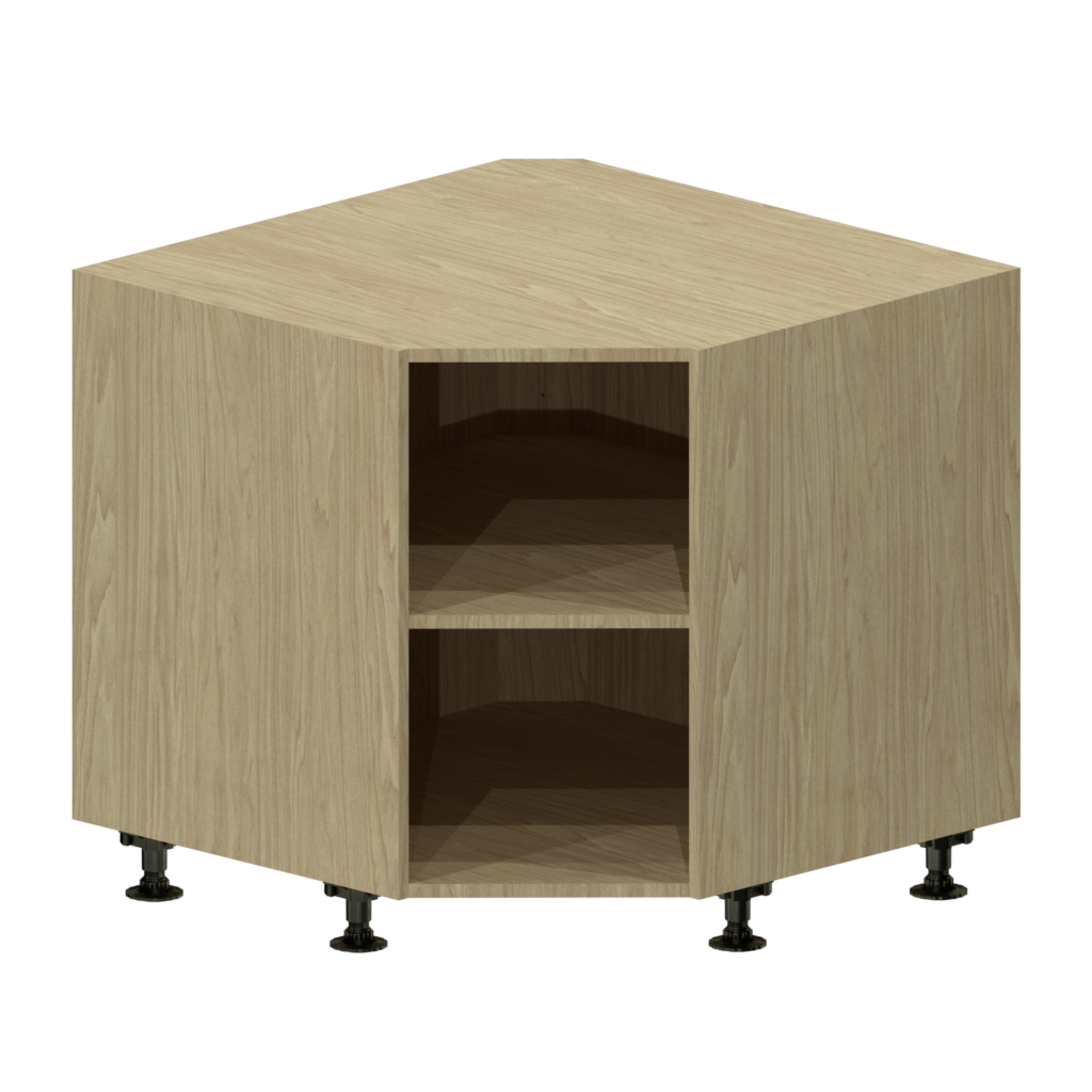 Angled Corner Open Base | Cabinet Solutions